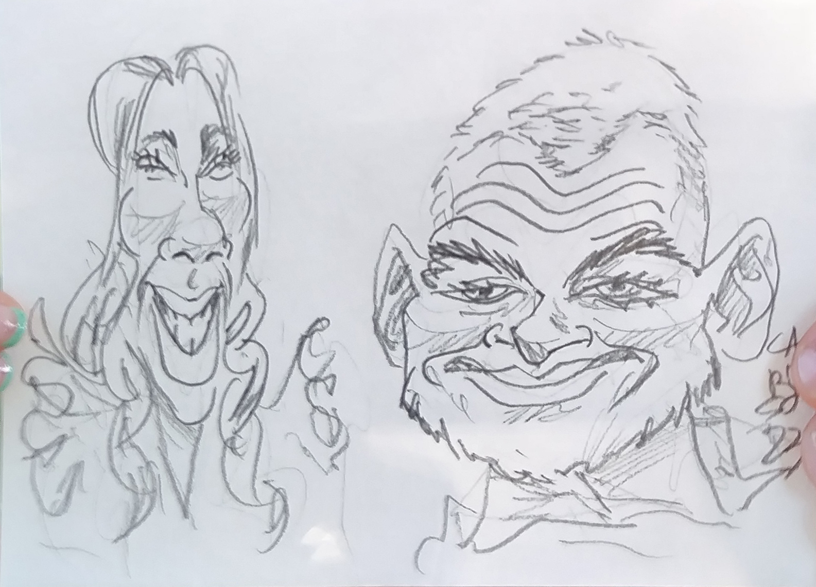 Des grimaces au mariage - CARICATURE - Simon Caruso